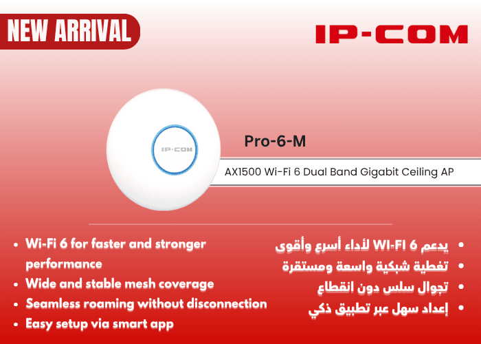 IP-COM Pro-6-M | Dual-Band Wi-Fi 6 Mesh System for Whole-Home Coverage