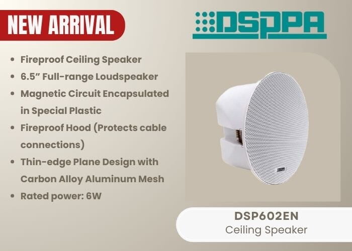 DSP602EN سماعة سقف مقاومة للحريق من DSPPA – Fireproof Ceiling Speaker ...